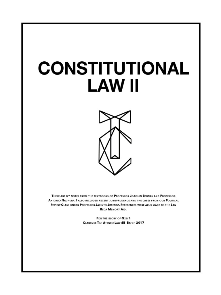 Constitutional Law - 2 - Notes | PDF