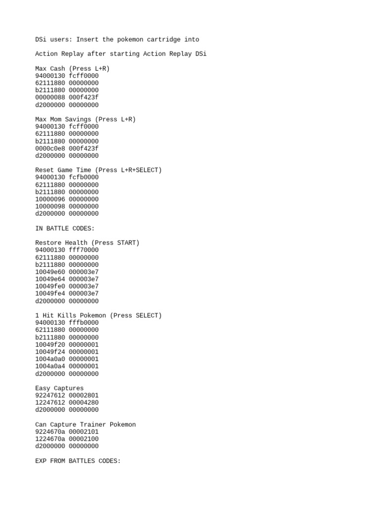 Cheat HG | PDF | Video Games | Nintendo
