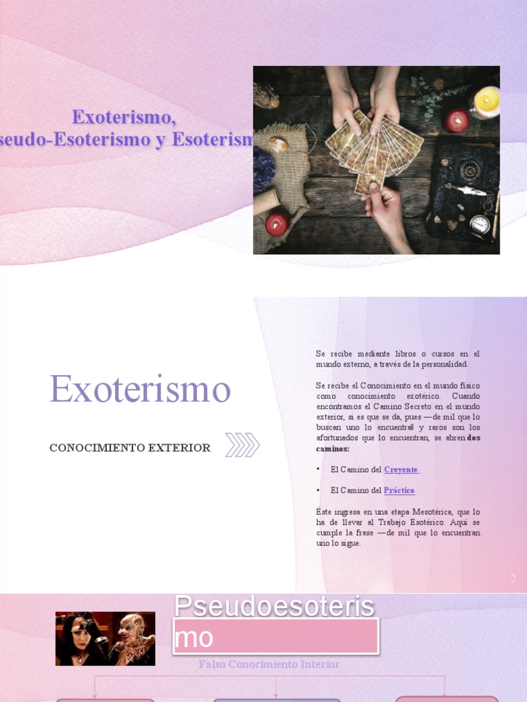 Exoterismo, Pseudo-Esoterismo y Esoterismo | PDF | El esoterismo ...