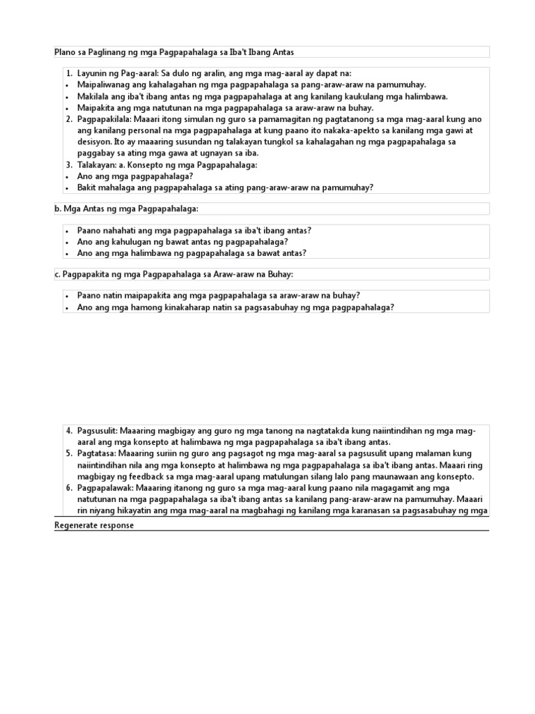 ESP 7 Lesson Plan | PDF
