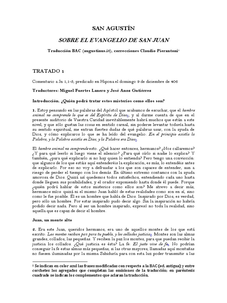 Sobre El Evangelio de San Juan | PDF