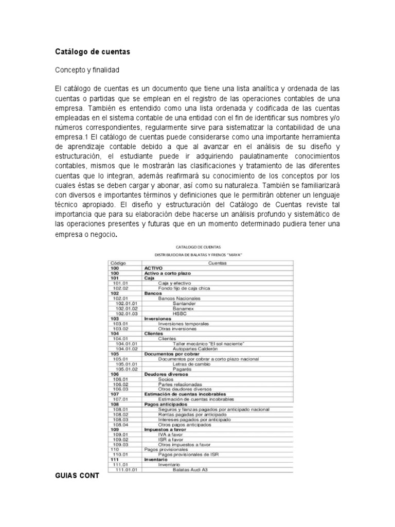 Codigo de Cuentas Sat | PDF | Contabilidad | Estado financiero