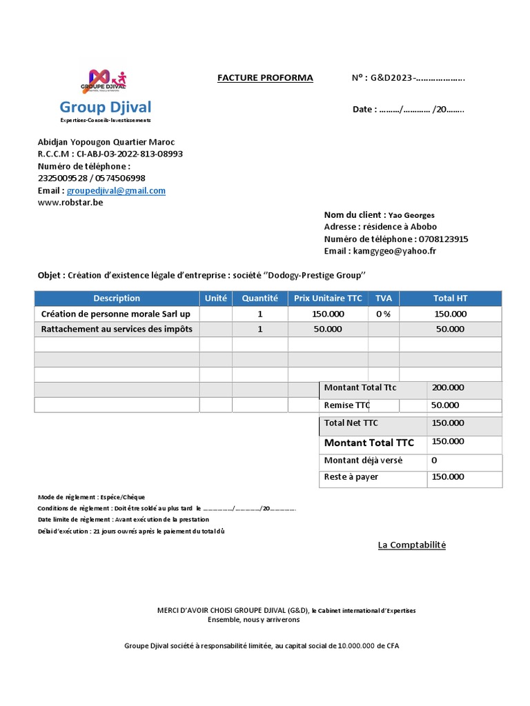 Facture | PDF | Taxe sur la valeur ajoutée | Les sociétés