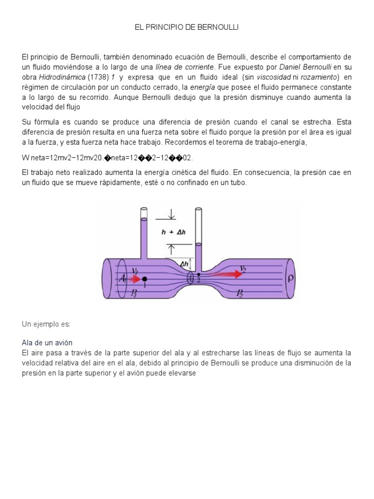 El Principio de Bernoulli | PDF El Principio de Bernoulli | PDF