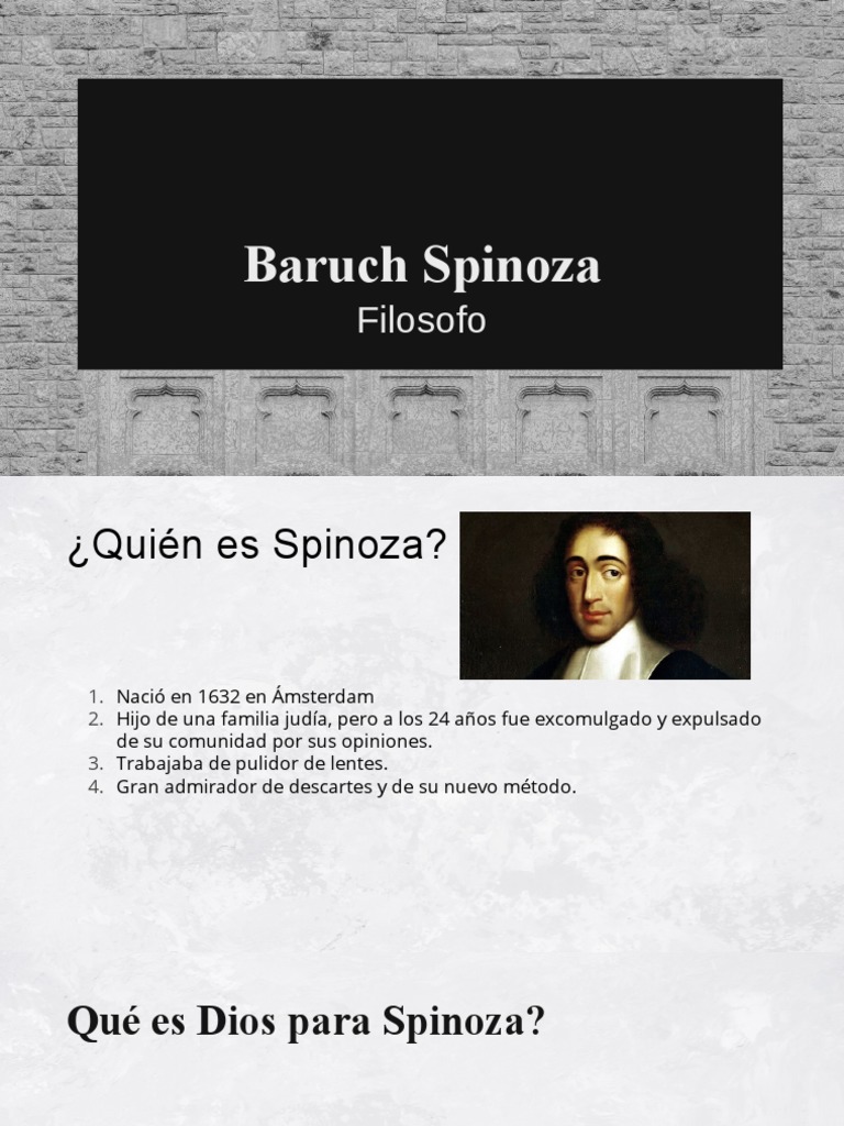 Baruch Spinoza | PDF