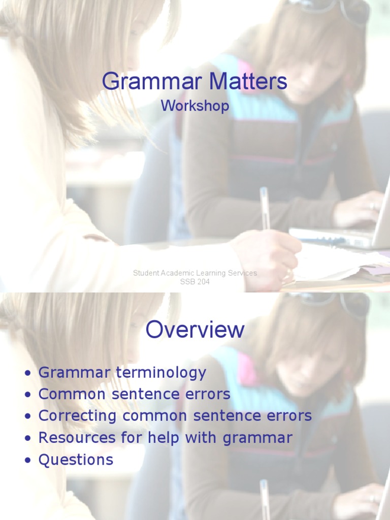 Correcting Common Grammar Errors: An Overview of Parts of Speech ...