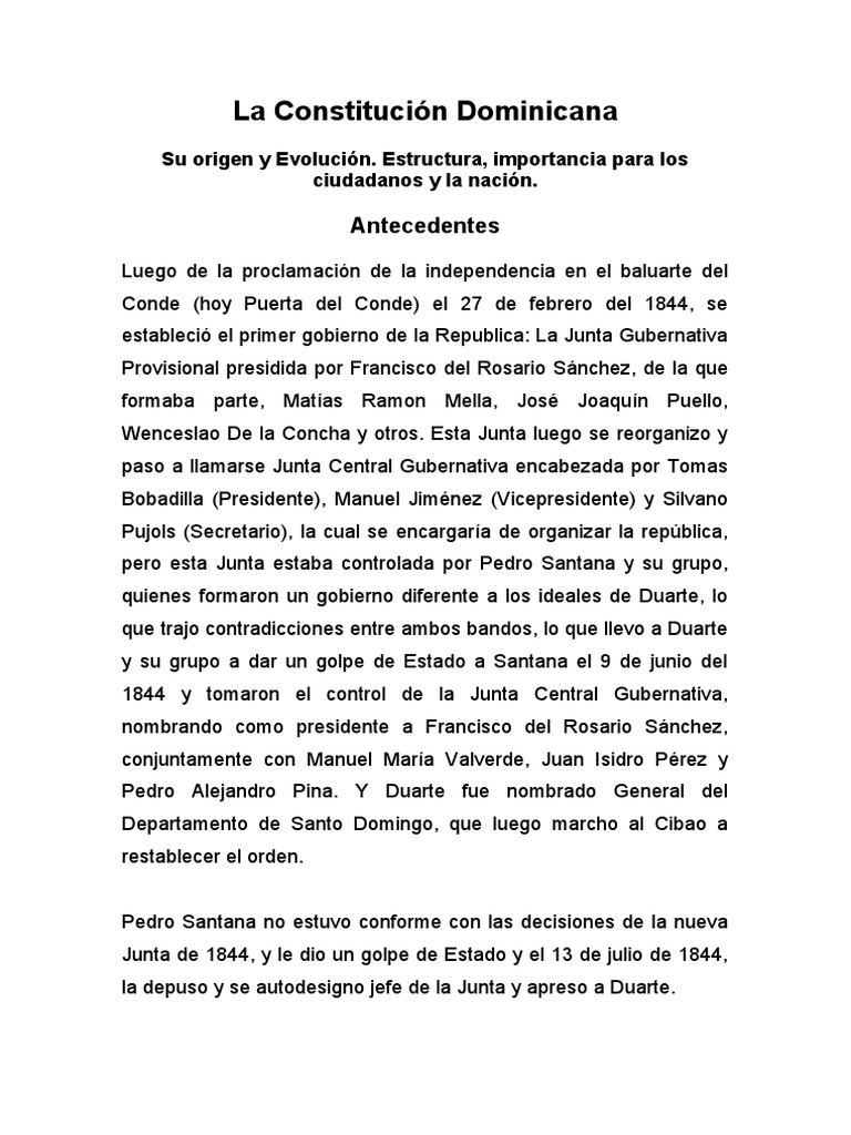 La Constitución Dominicana Pdf Constitución Gobierno