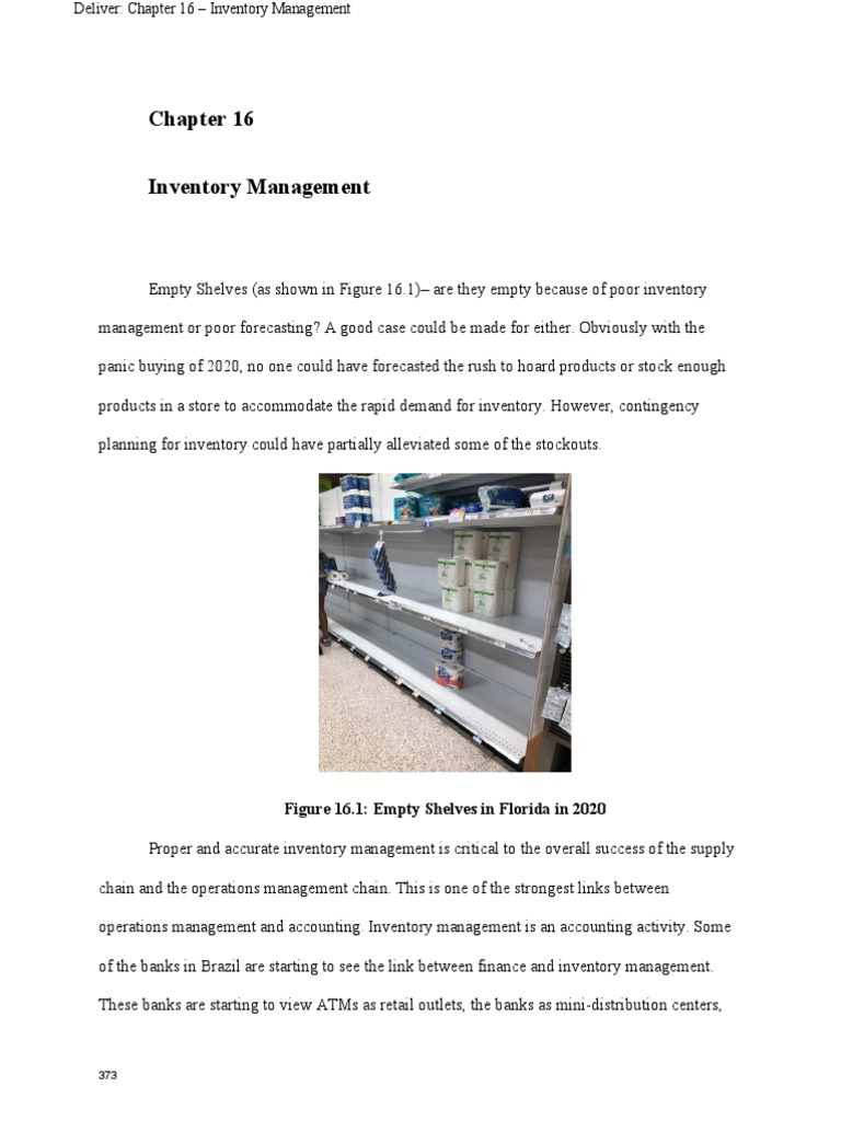 Inventory Management: Figure 16.1: Empty Shelves in Florida in 2020 ...