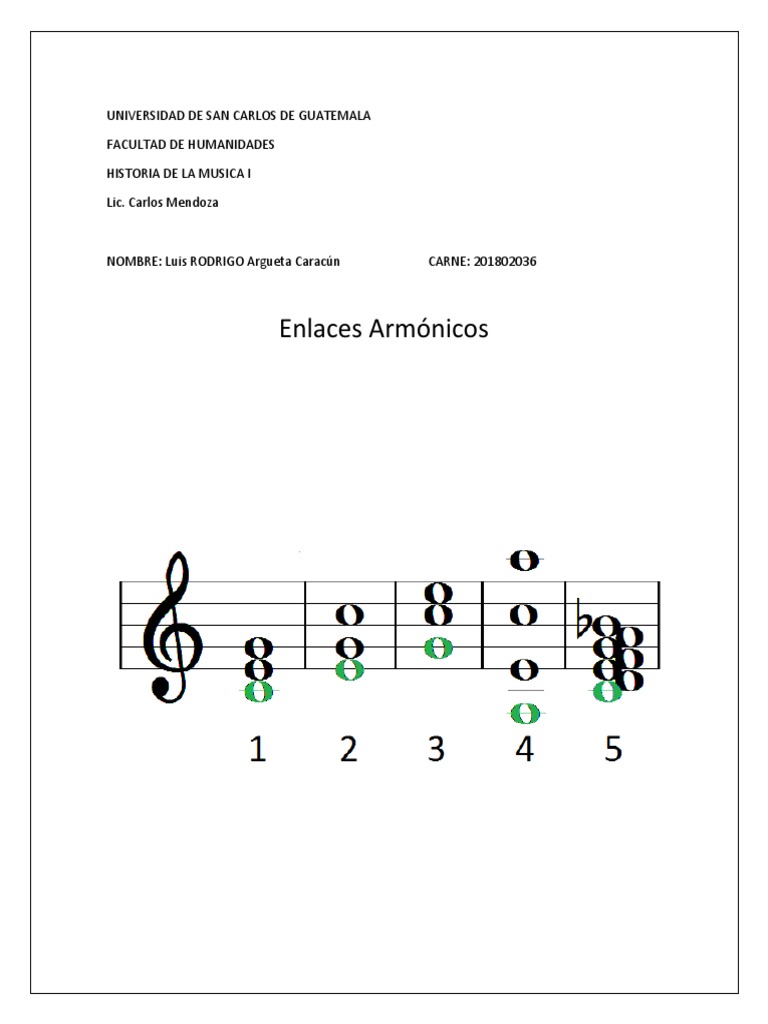 Enlaces Armónicos en 4 Voces | PDF | Estudios de idiomas extranjeros