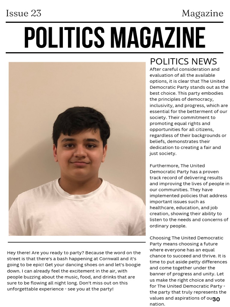 White Minimalist Business Article Page Magazine Cover | PDF | Democracy ...