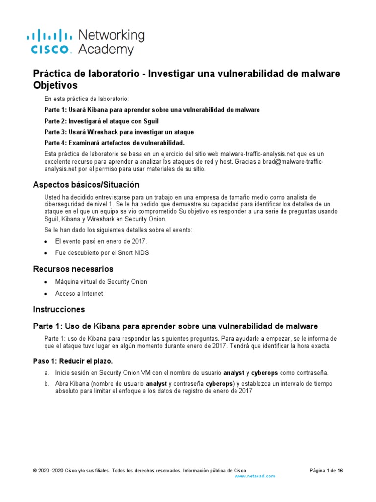 27.2.15 Lab - Investigating A Malware Exploit | PDF | Red mundial | Internet y web