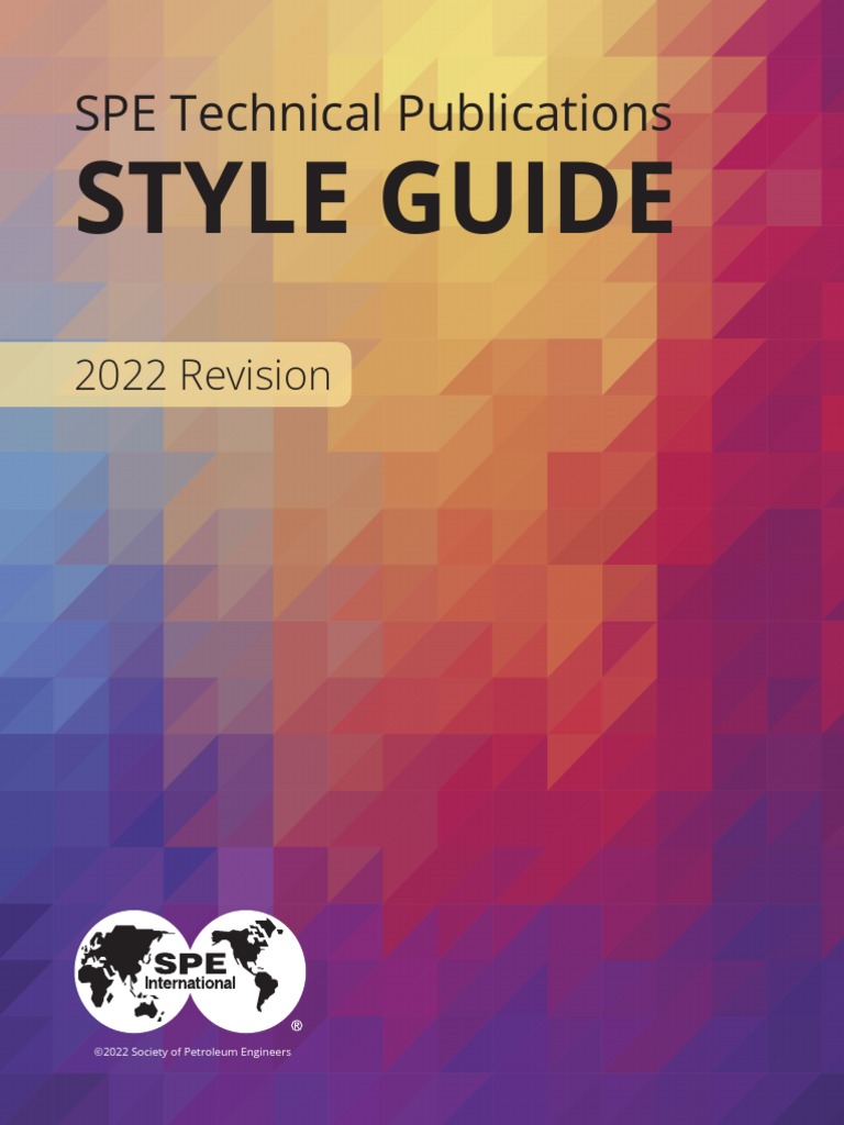 Style Guide: SPE Technical Publications | PDF | Barrel (Unit)