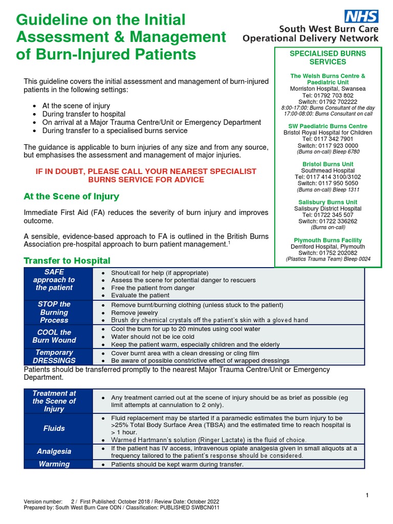 SWBCN011-Guideline - Initial Assessment and Management Burn Injury v2 ...