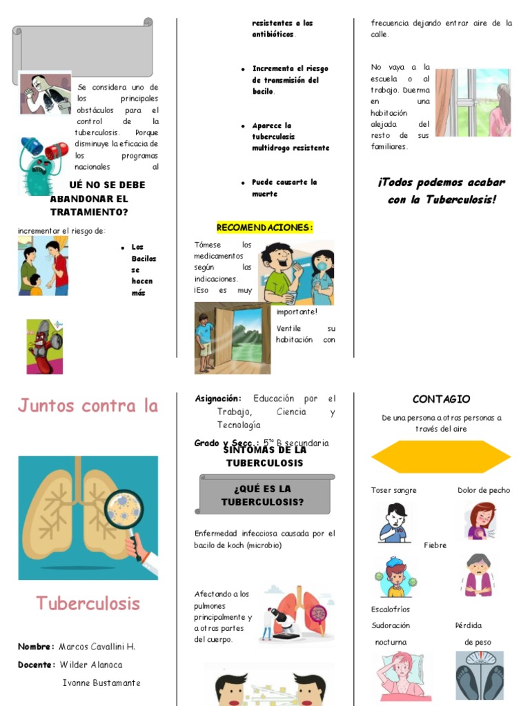 Triptico Sobre La Tuberculosis | PDF | Tuberculosis | Inmunología