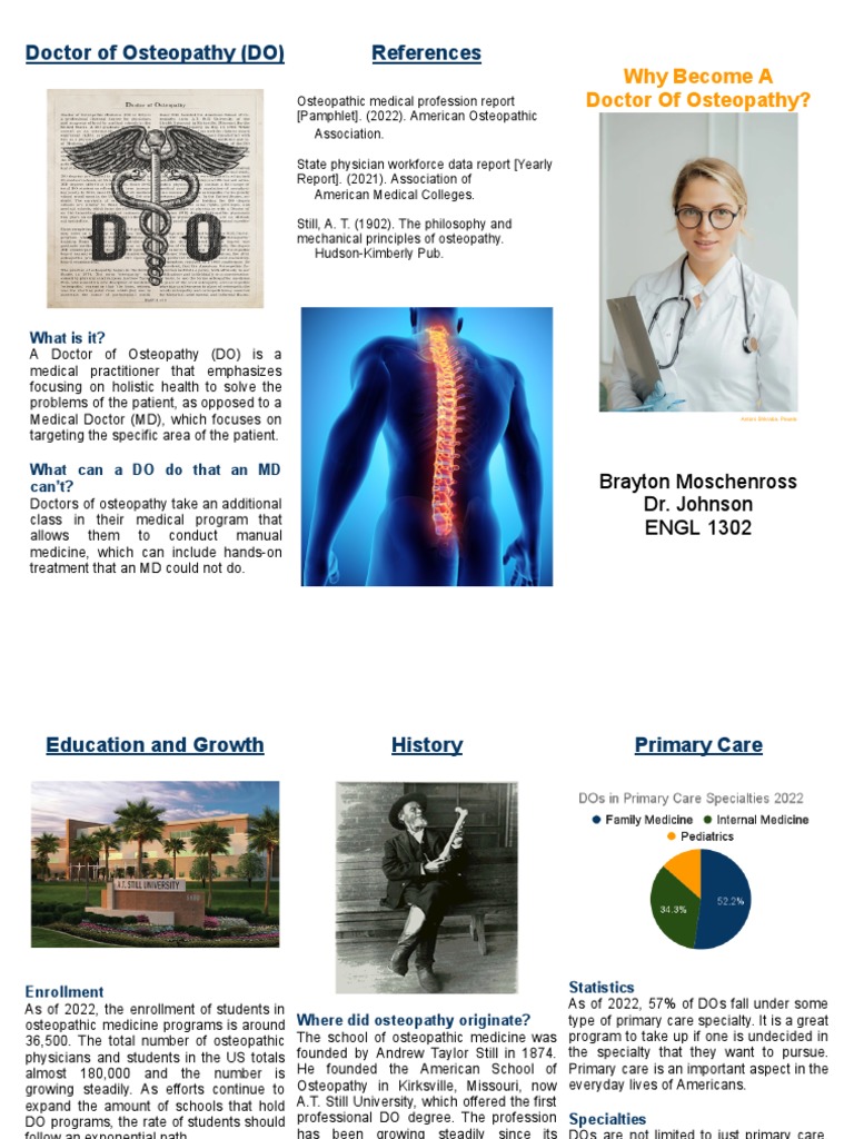 Doctor of Osteopathy Brochure | PDF | Physician | Health Care