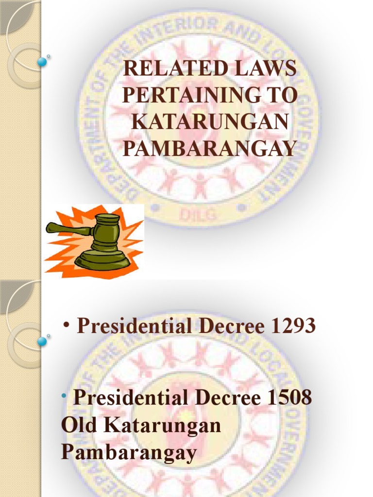 KATARUNGANG PAMBARANGAY FOR PRESENTATION | PDF | Restorative Justice ...