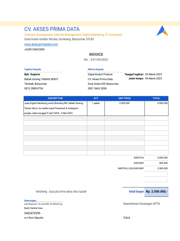 5-Blue-Invoice - Invoice Template | PDF