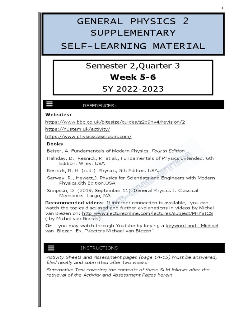 Physics Self-Learning Guide | PDF | Series And Parallel Circuits ...