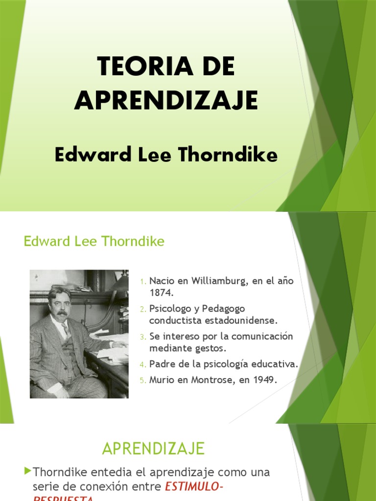 Condicionamiento Operante Thorndike | PDF | Aprendizaje | Behaviorismo
