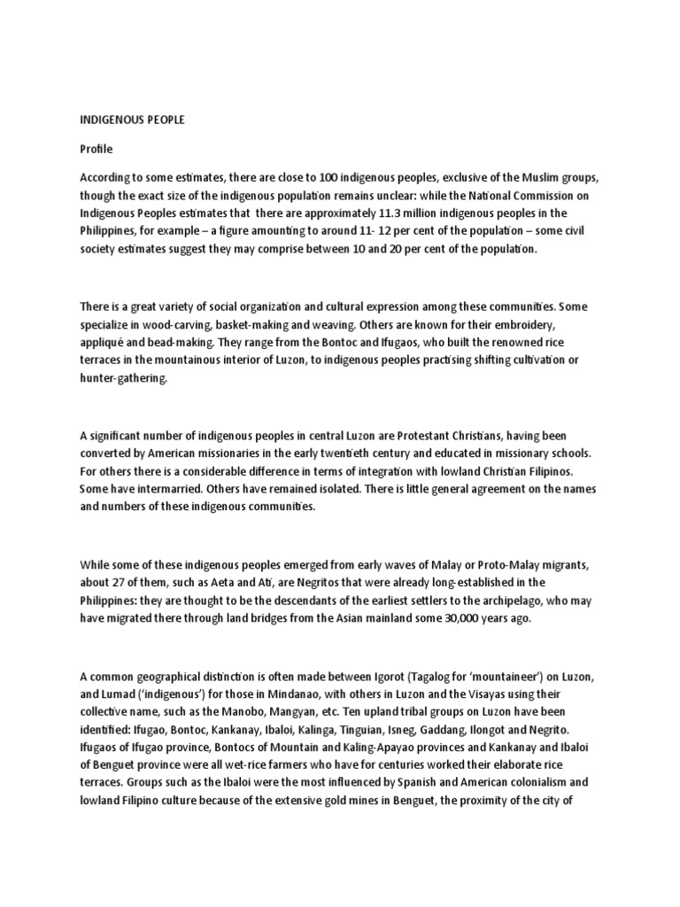 Indigenous People | PDF | Philippines