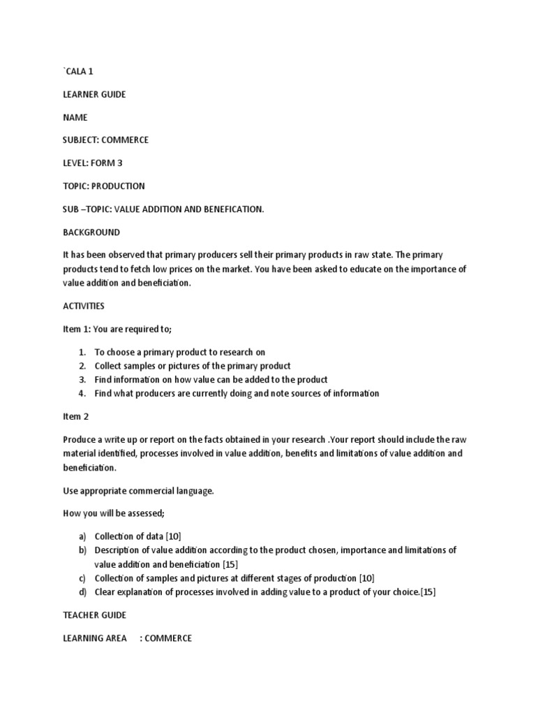 Commerce CALA 1 2022 899 | PDF | Educational Assessment | Education Theory