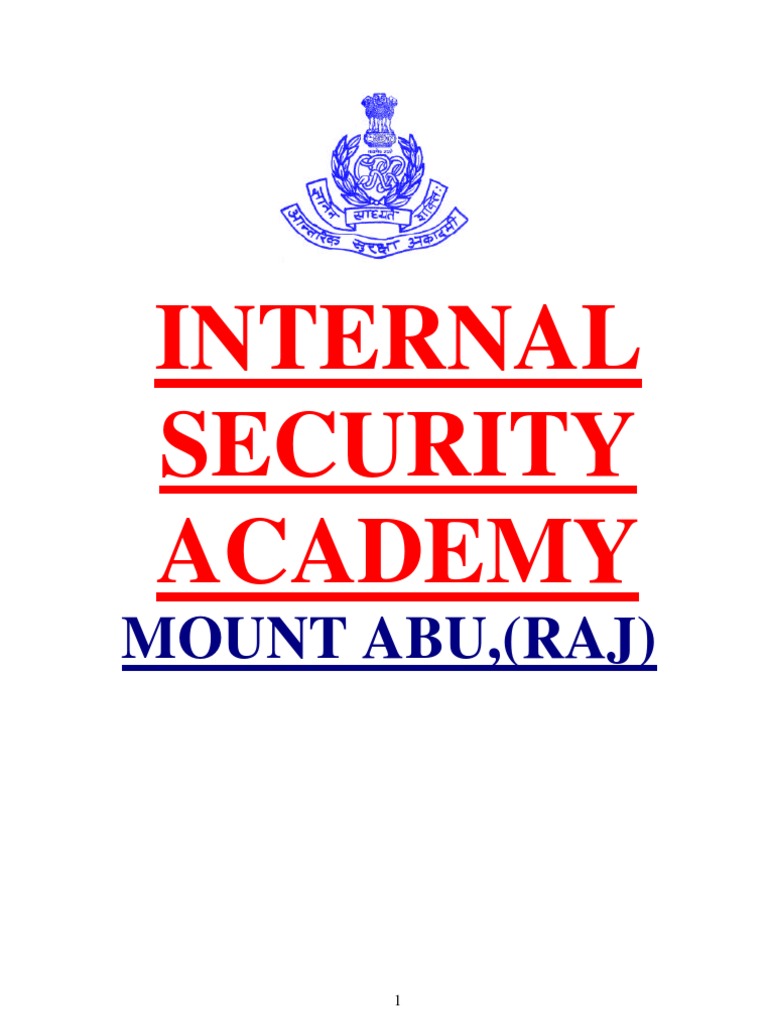 Internal Security Academy Overview | PDF | Rifle | Banks