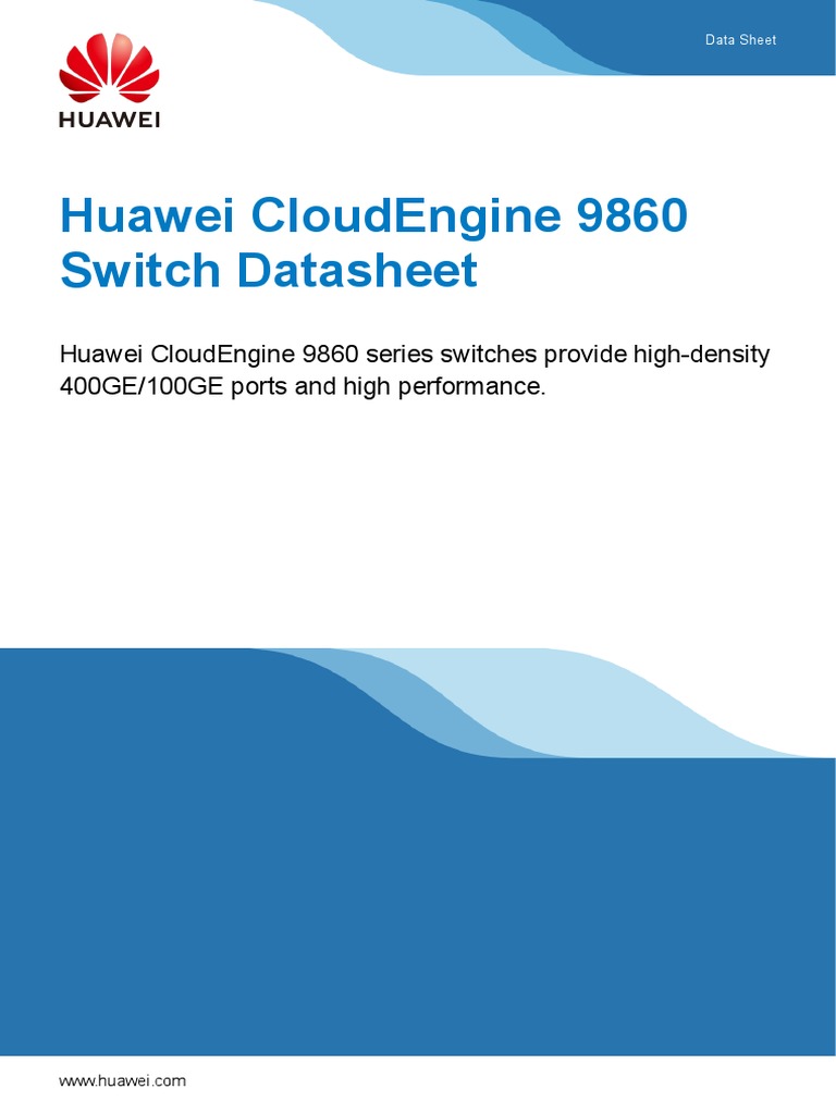 Huawei CloudEngine 9860 Switch Datasheet | PDF | I Pv6 | Computer Network