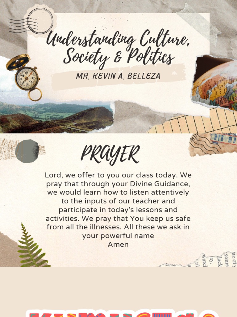 Ucsp Lesson 1 | PDF | Anthropology | Sociology