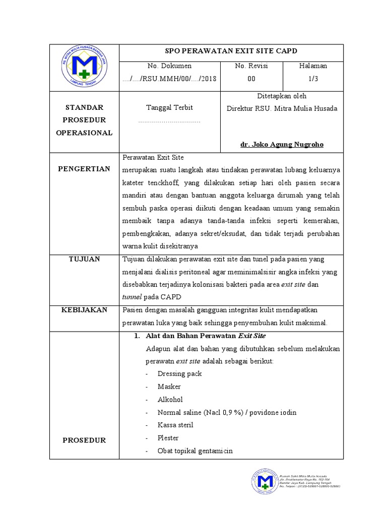 Spo Exit Site Capd | PDF