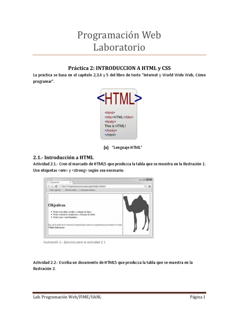 Practica 2 HTML | Descargar gratis PDF | HTML | Red mundial