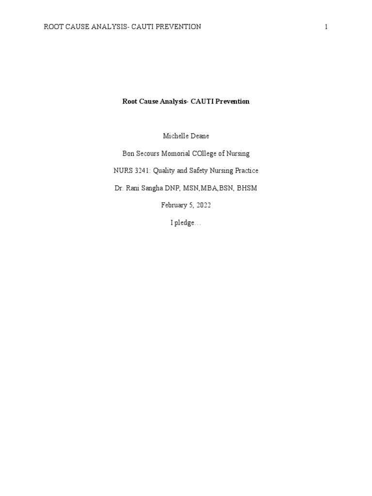 Root Cause Analysis | PDF | Nursing | Patient