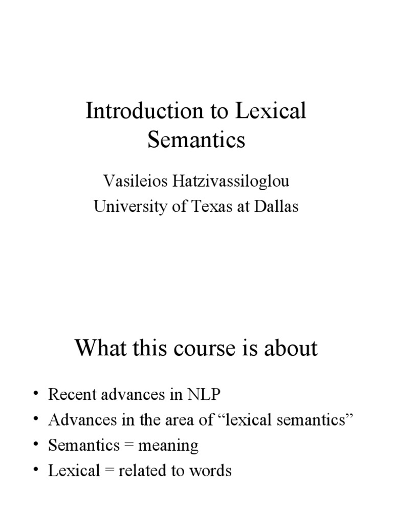 Lexical Fields | PDF | Word | Lexicon