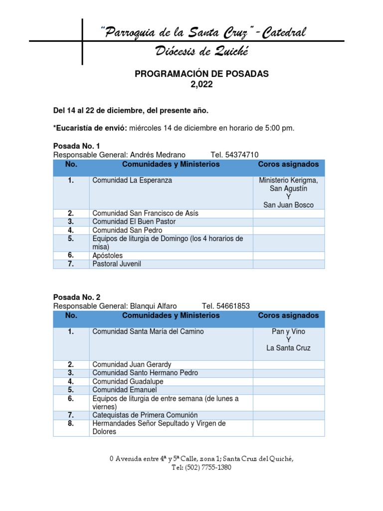 Posadas 2022 | Descargar gratis PDF | Iglesia Católica | Adoración Cristiana Y Liturgia