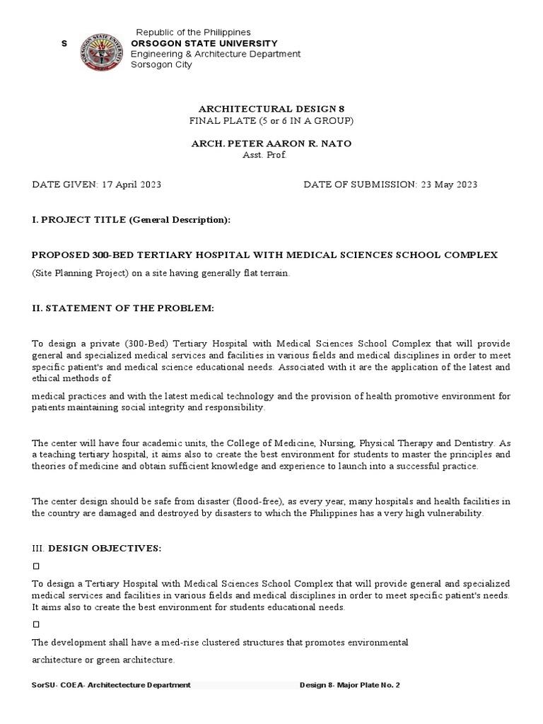 DESIGN 8 Final Plate | PDF | Health Care | Medicine