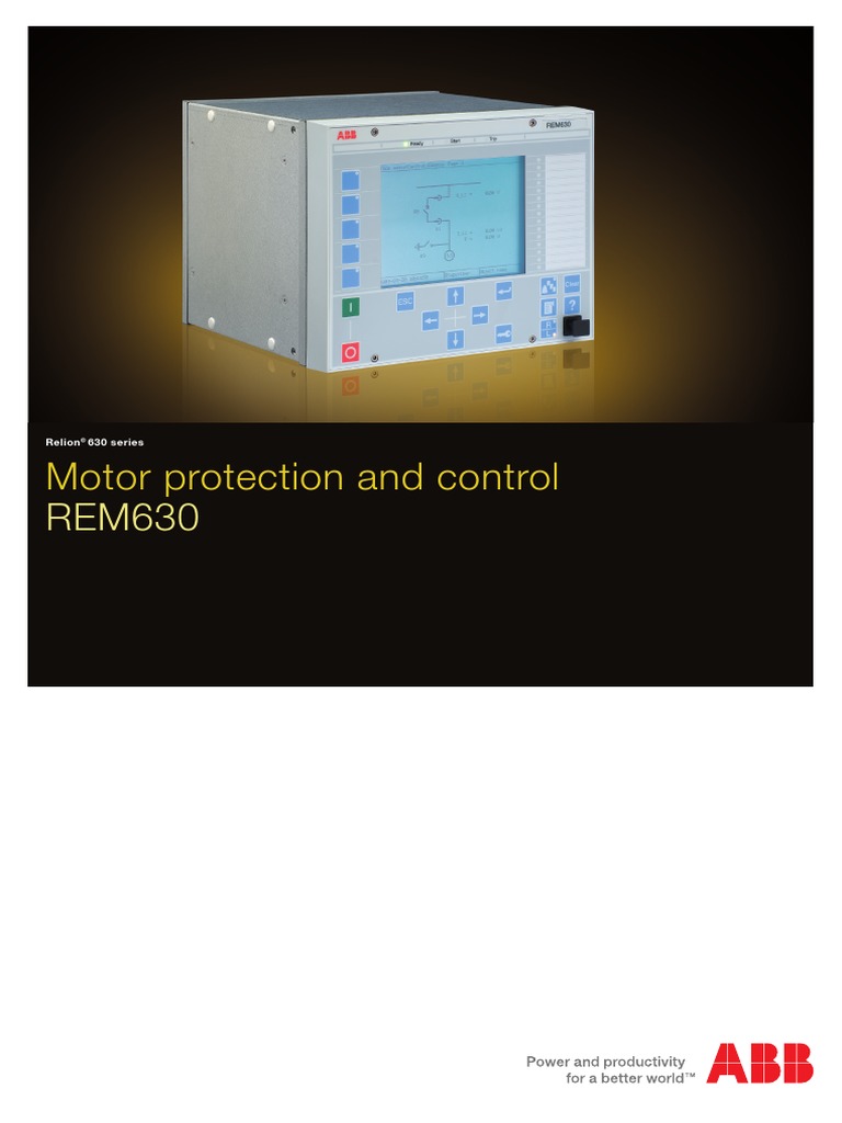 REM630 Broch 756825 LRENd | PDF | Electric Motor | Power Supply