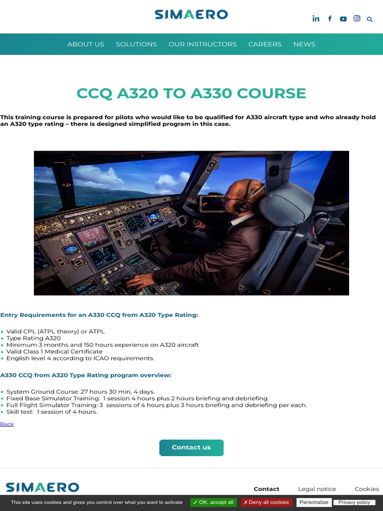 CCQ A330 Pilot Training from A320 Type Rating | PDF