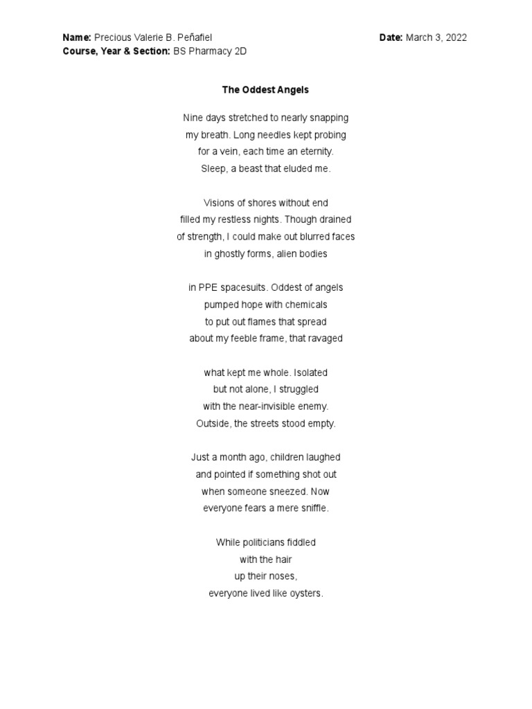 Penafiel BSPH2D The Oddest Angels | PDF Penafiel BSPH2D The Oddest Angels | PDF