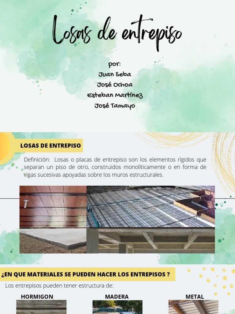 Losas de Entrepiso | PDF | Hormigón | Ingeniero civil