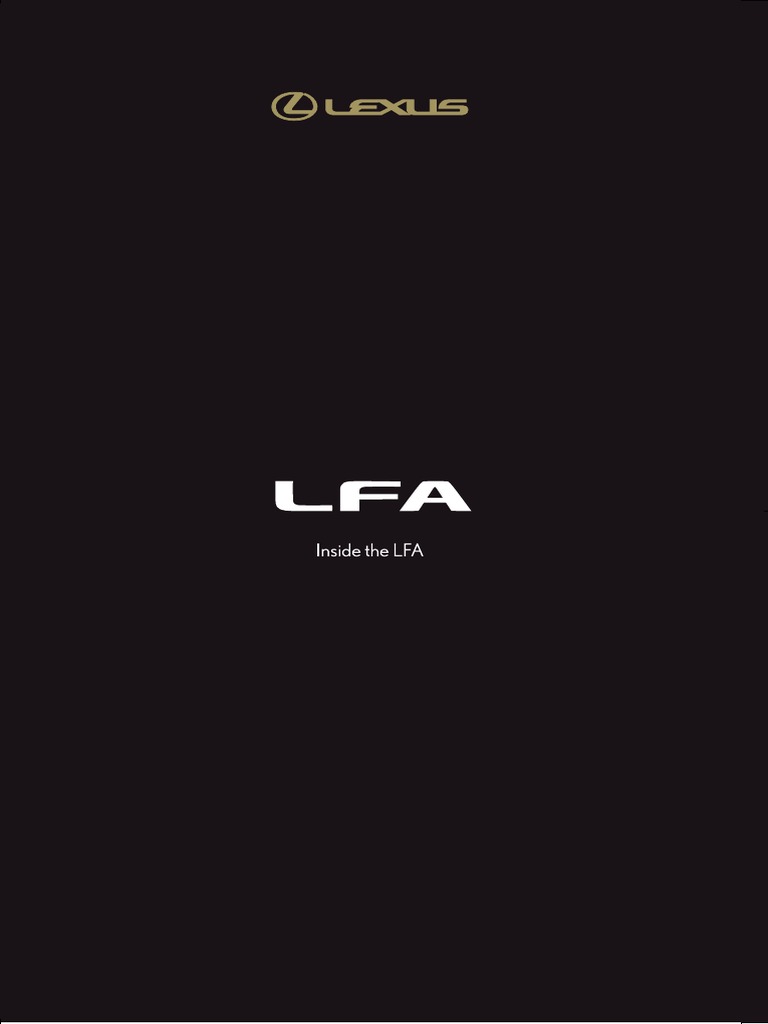 Lexus LFA 2012 Inseide The LFA | PDF | Throttle | Clutch