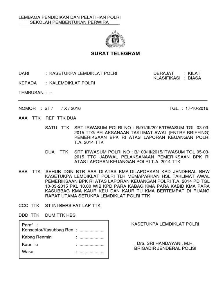 Contoh Surat Dinas | PDF