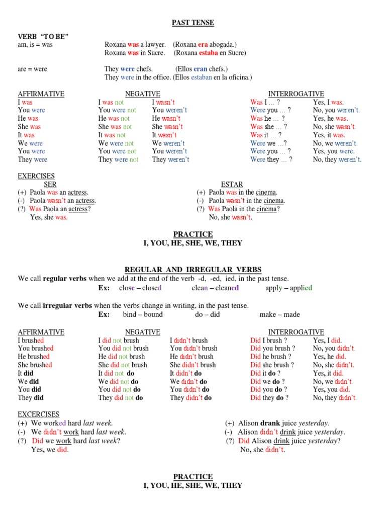 Past Tense | PDF | Linguistic Morphology | Language Families