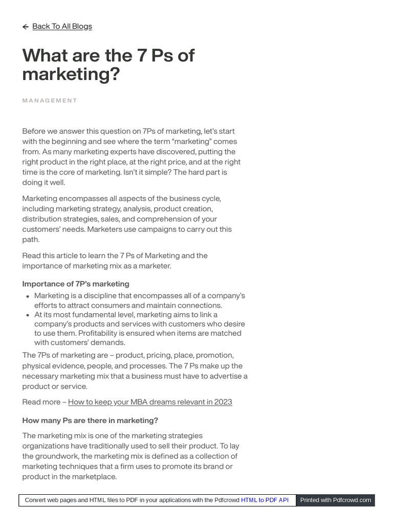 Understanding the 7 Ps of Marketing | PDF | Marketing | Product (Business)