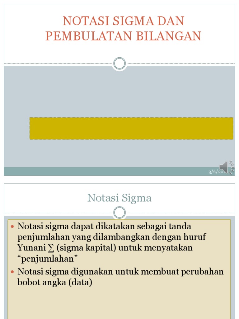 Notasi Sigma & Pembulatan Bilangan | PDF
