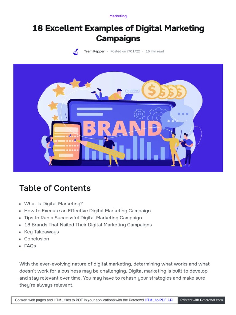 Digital Marketing Campaign Strategies | PDF | Computing