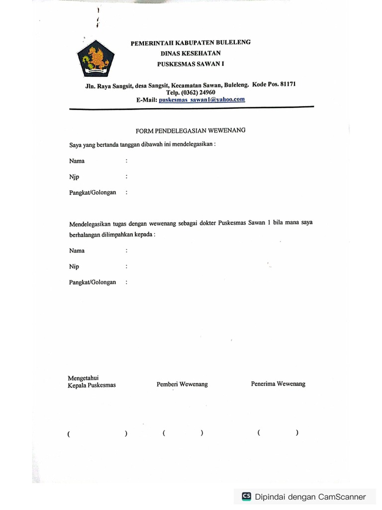 Pendelegasian Wewenang Pdf