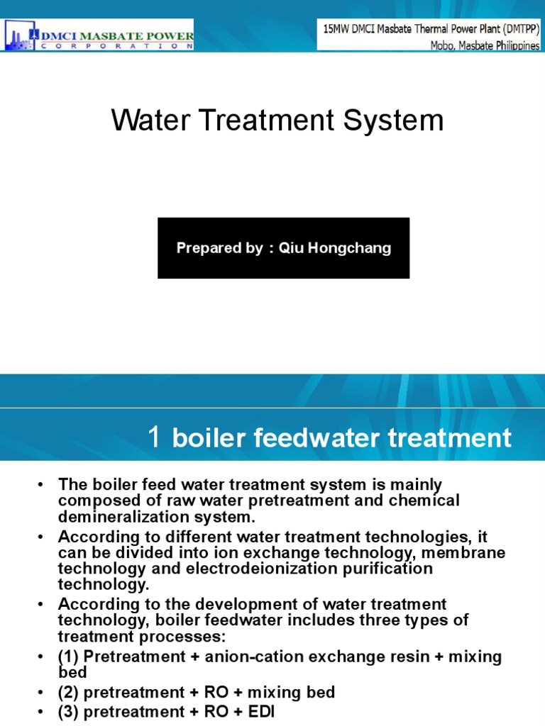 Water Treatment System Training | PDF | Membrane | Ion Exchange