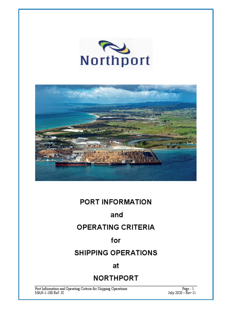 Port Information and Operating Criteria For Shipping Operations at ...