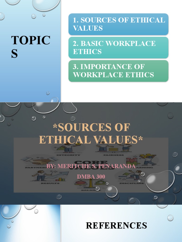 Sources and Importance of Workplace Ethics | PDF