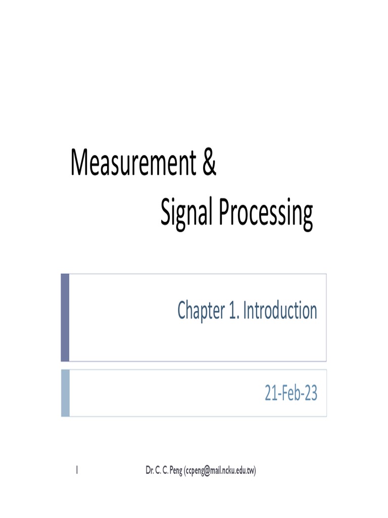 01 Signal Processing Introduction | PDF