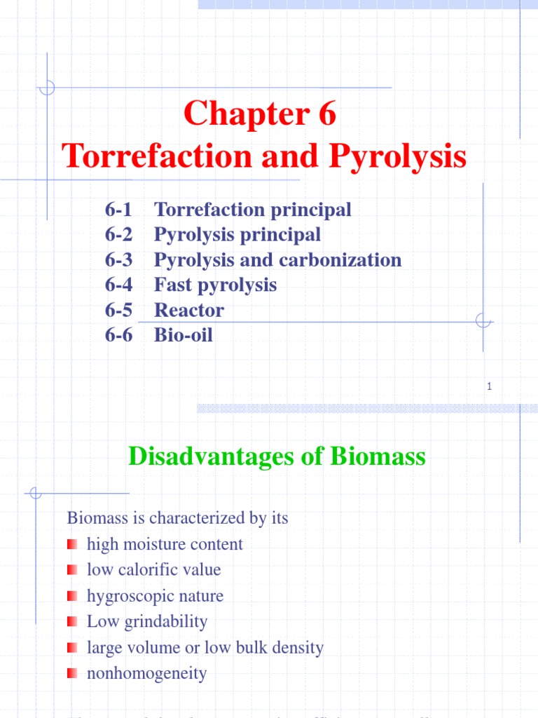 Chap 6 Torrefaction and Pyrolysis | PDF | Pyrolysis | Biofuel